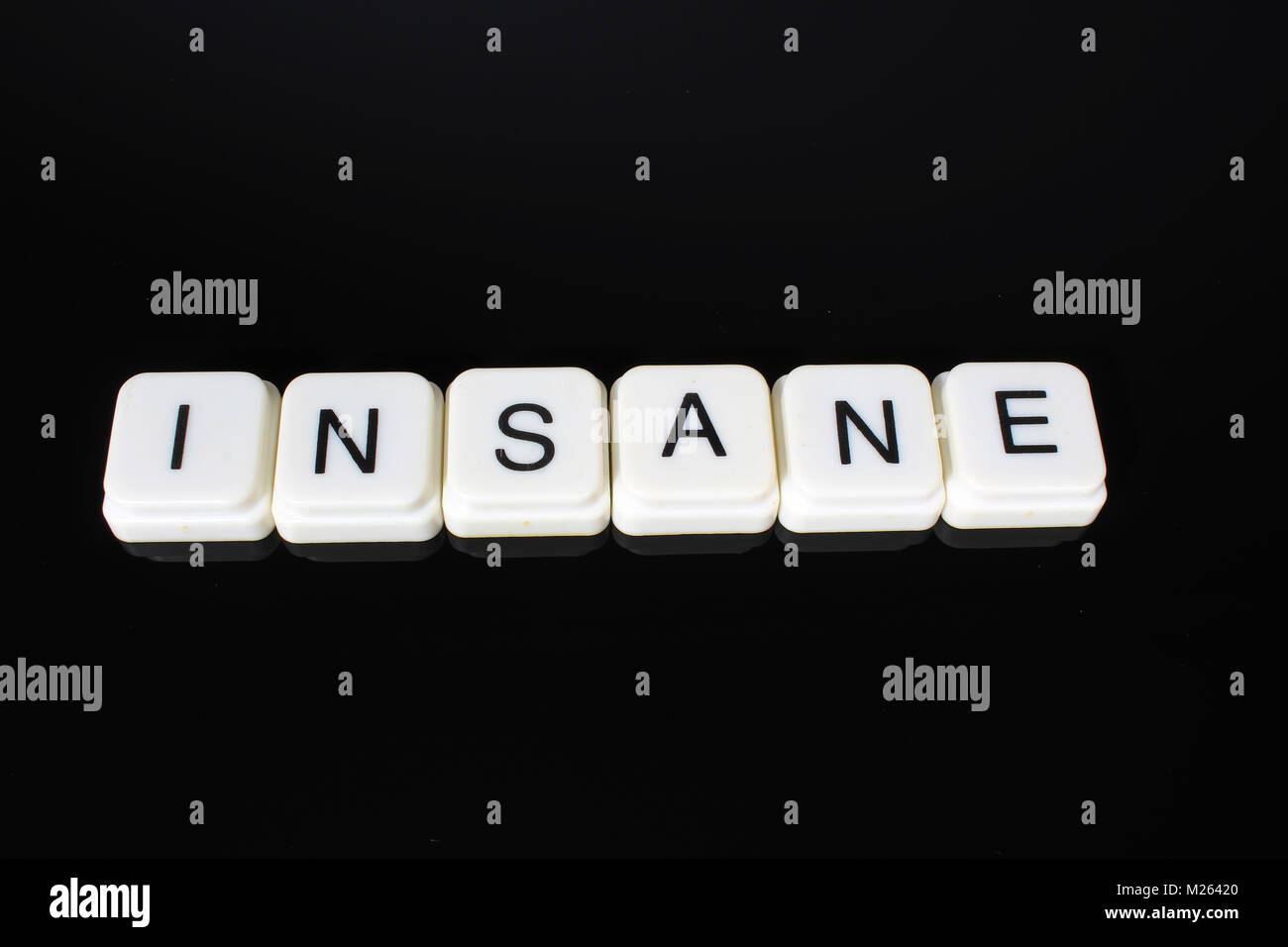 Insane text word title caption label cover backdrop background ...