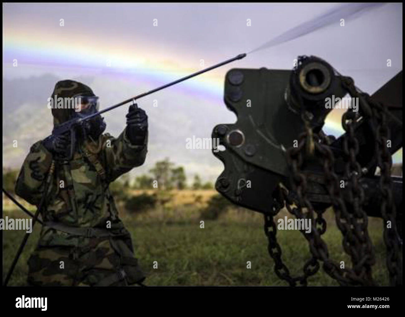 SCHOFIELD BARRACKS, Hawaii – A U.S. Army Soldier decontaminates a ...