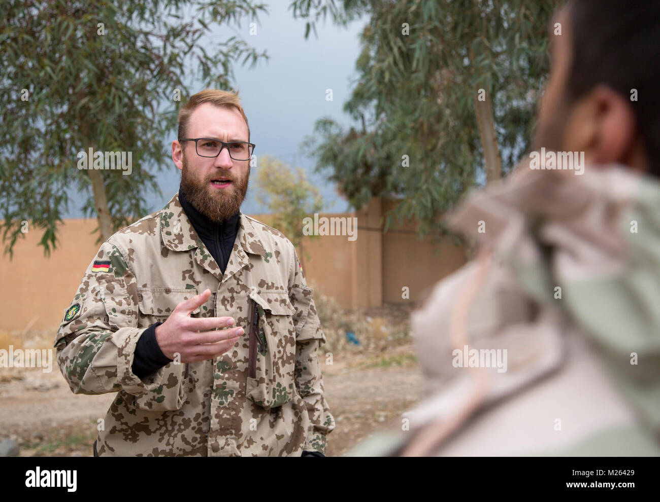 A German army trainer deployed in support of Operation Inherent Resolve ...