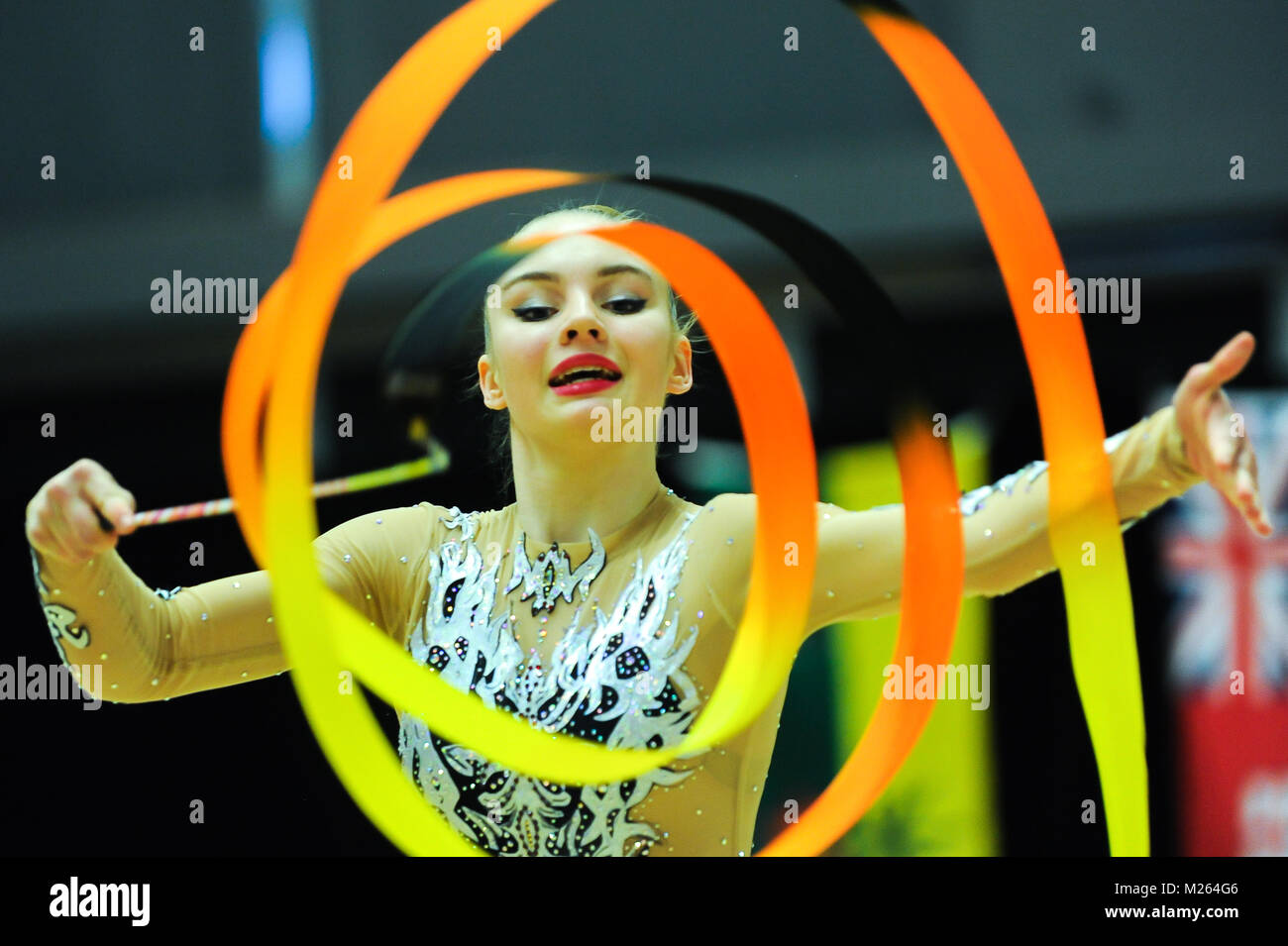 Markham, Canada. 03rd Feb, 2018. Myinia Kaitlyn competes in Senior ...