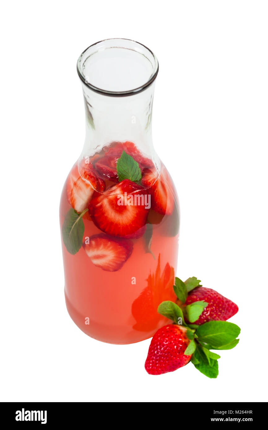 Strawberry Drink, isolated on white background Stock Photo - Alamy
