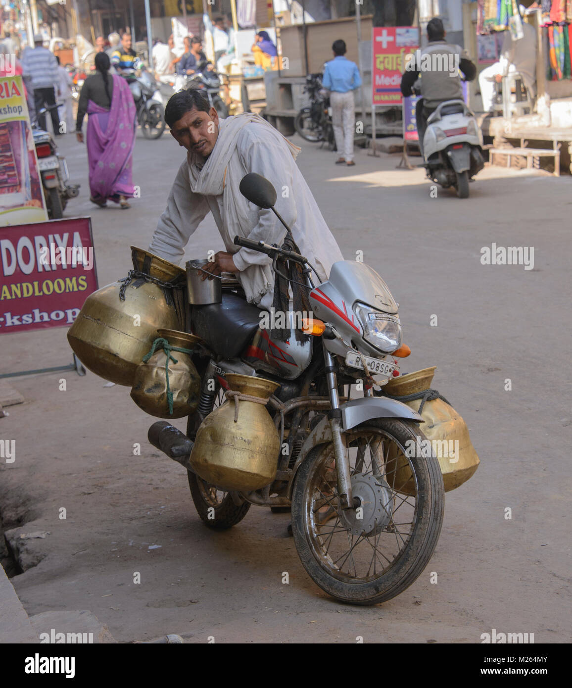 Indian milkman hi-res stock photography and images - Alamy