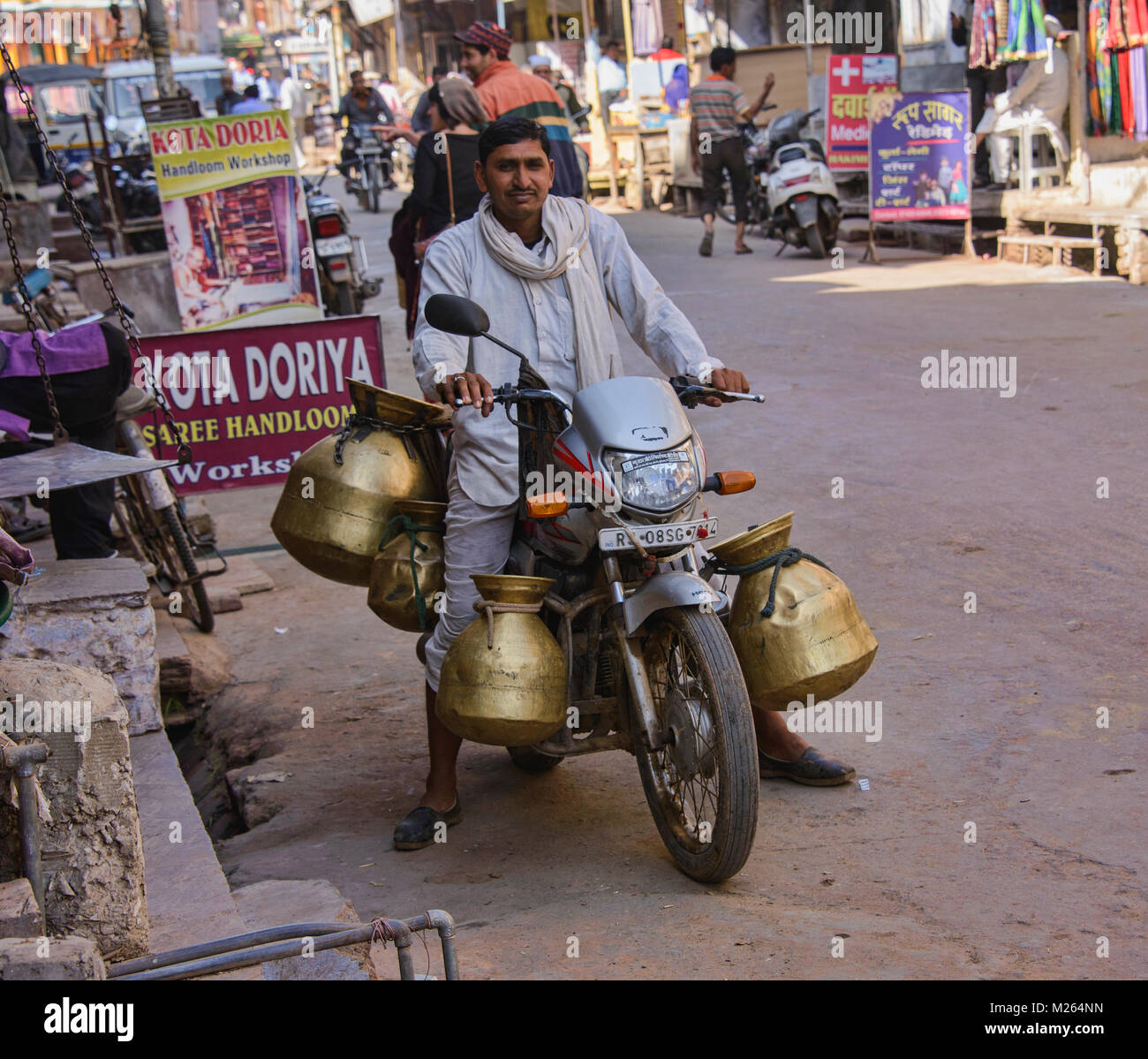 Indian milkman hi-res stock photography and images - Alamy