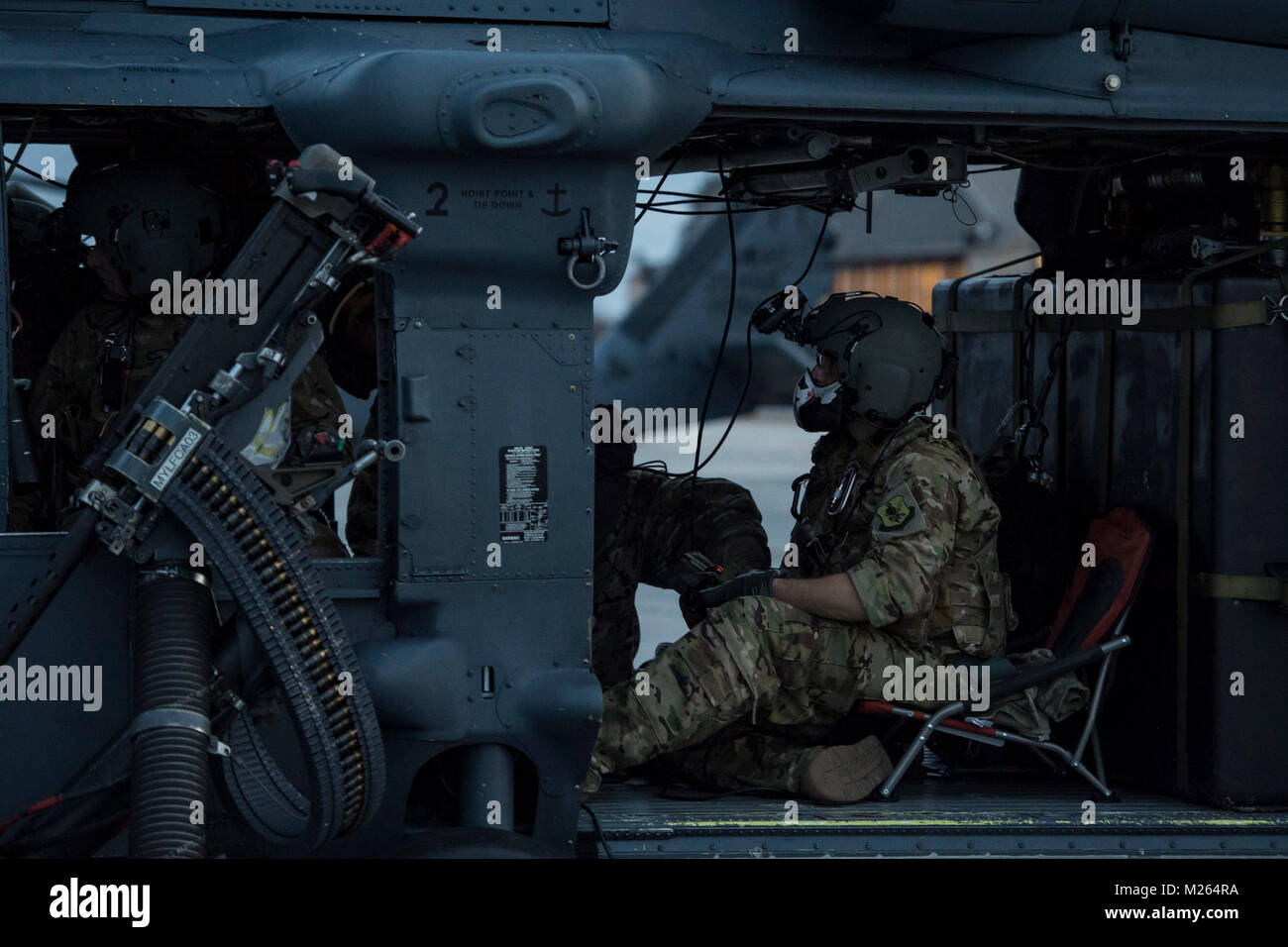 An Airman from the 41st Rescue Squadron performs preflight checks, Jan ...