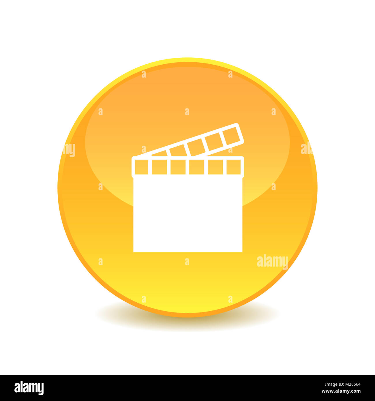 movie clapper icon on the background , vector Stock Photo - Alamy
