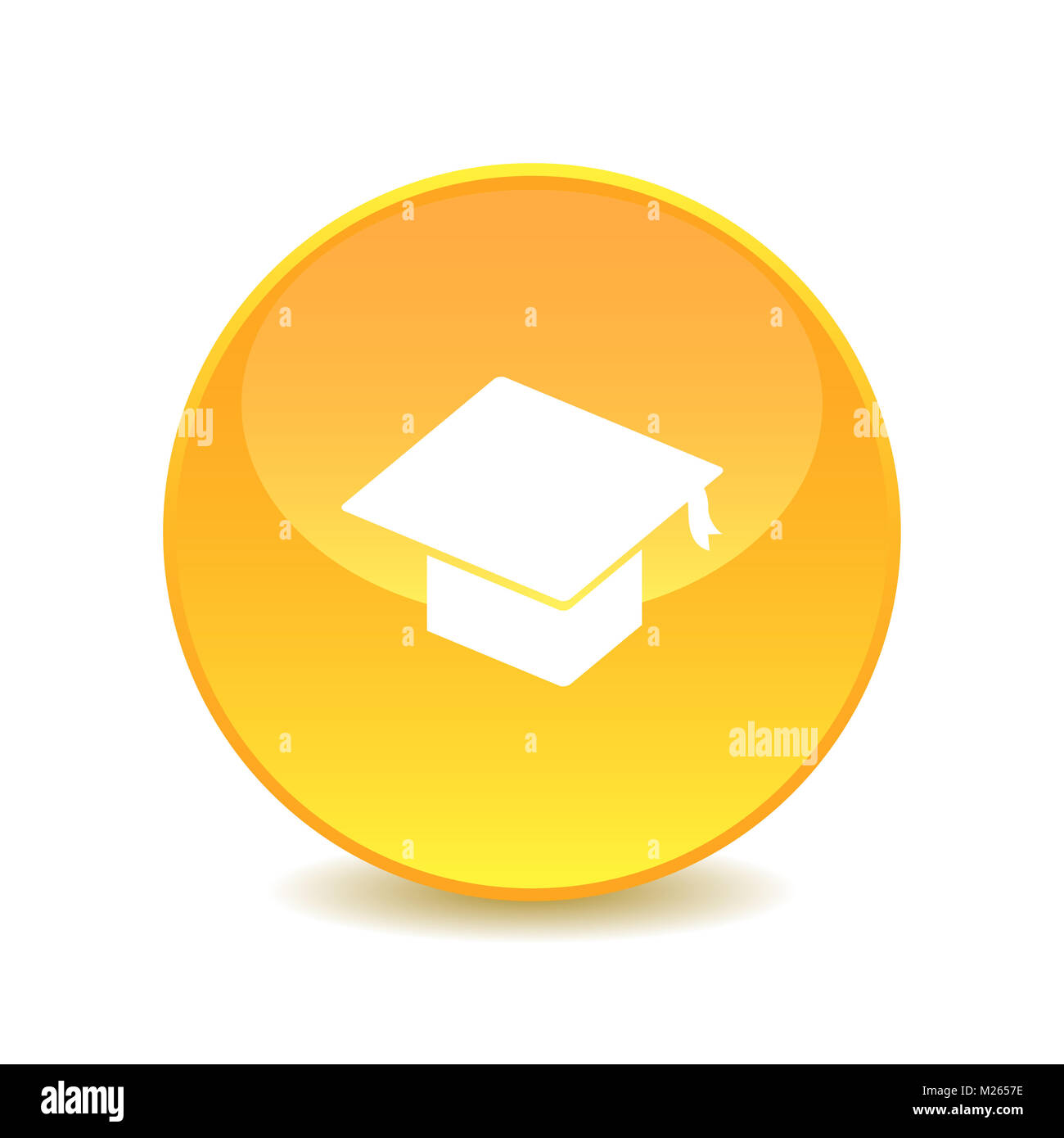 graduation icon on white background , Vector Stock Photo - Alamy