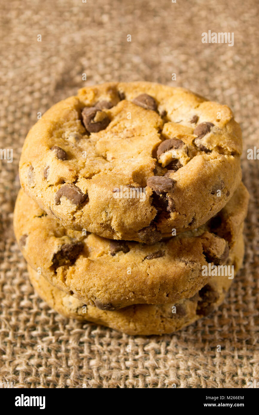 Cookies with chocolate drop Stock Photo - Alamy