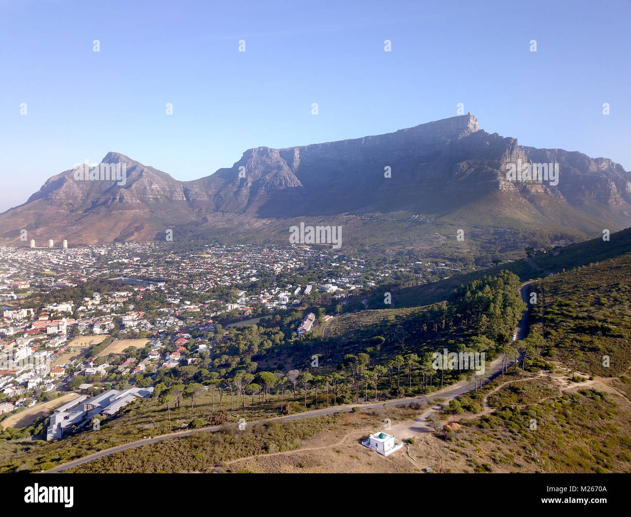 aerial of table mountain, cape town, south africa Stock Photo - Alamy