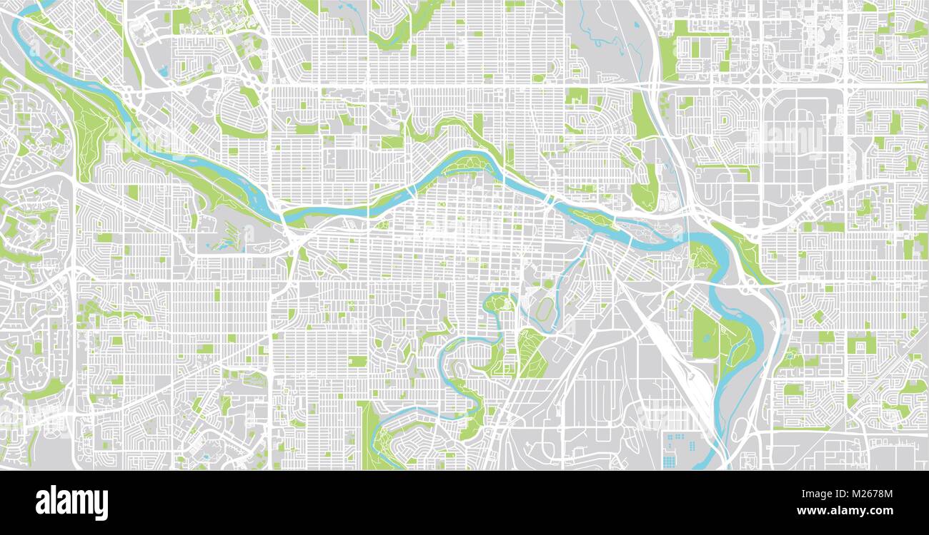 Urban vector city map of Calgary, Canada Stock Vector Image & Art - Alamy