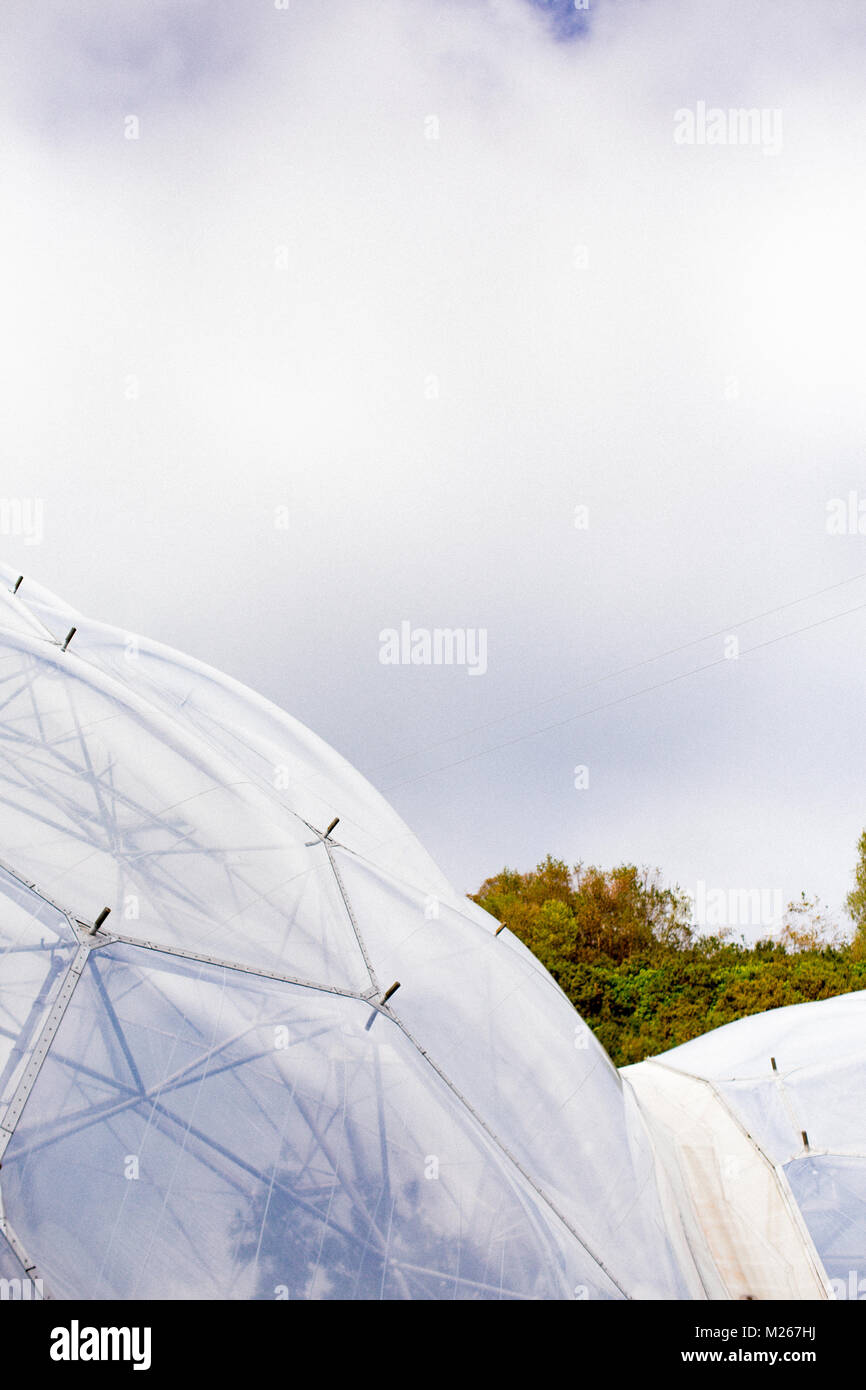 Exterior detail shots of the Eden Project Biomes. Bodelva, Cornwall ...