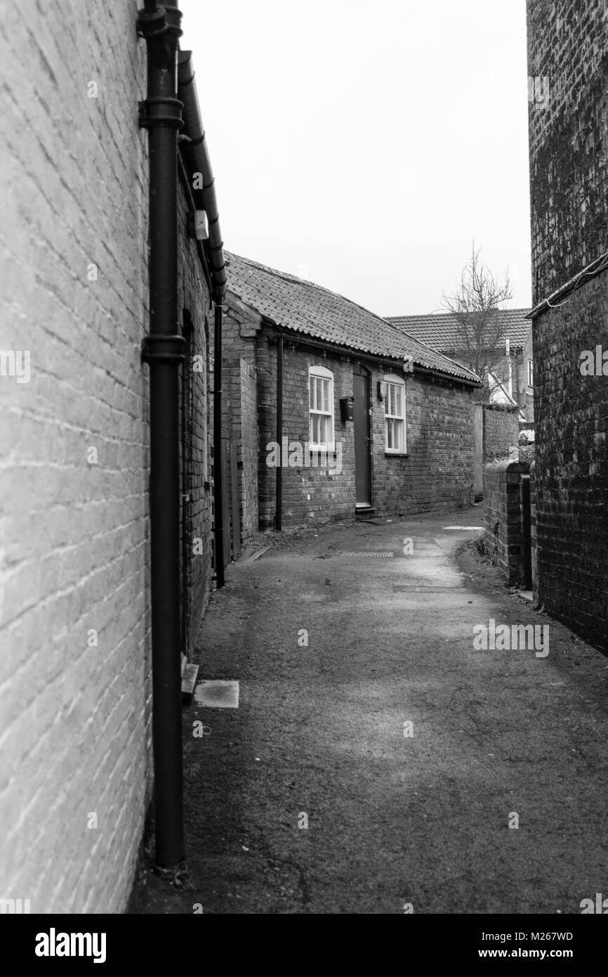 Lane at the old town Black and White Stock Photos & Images - Alamy