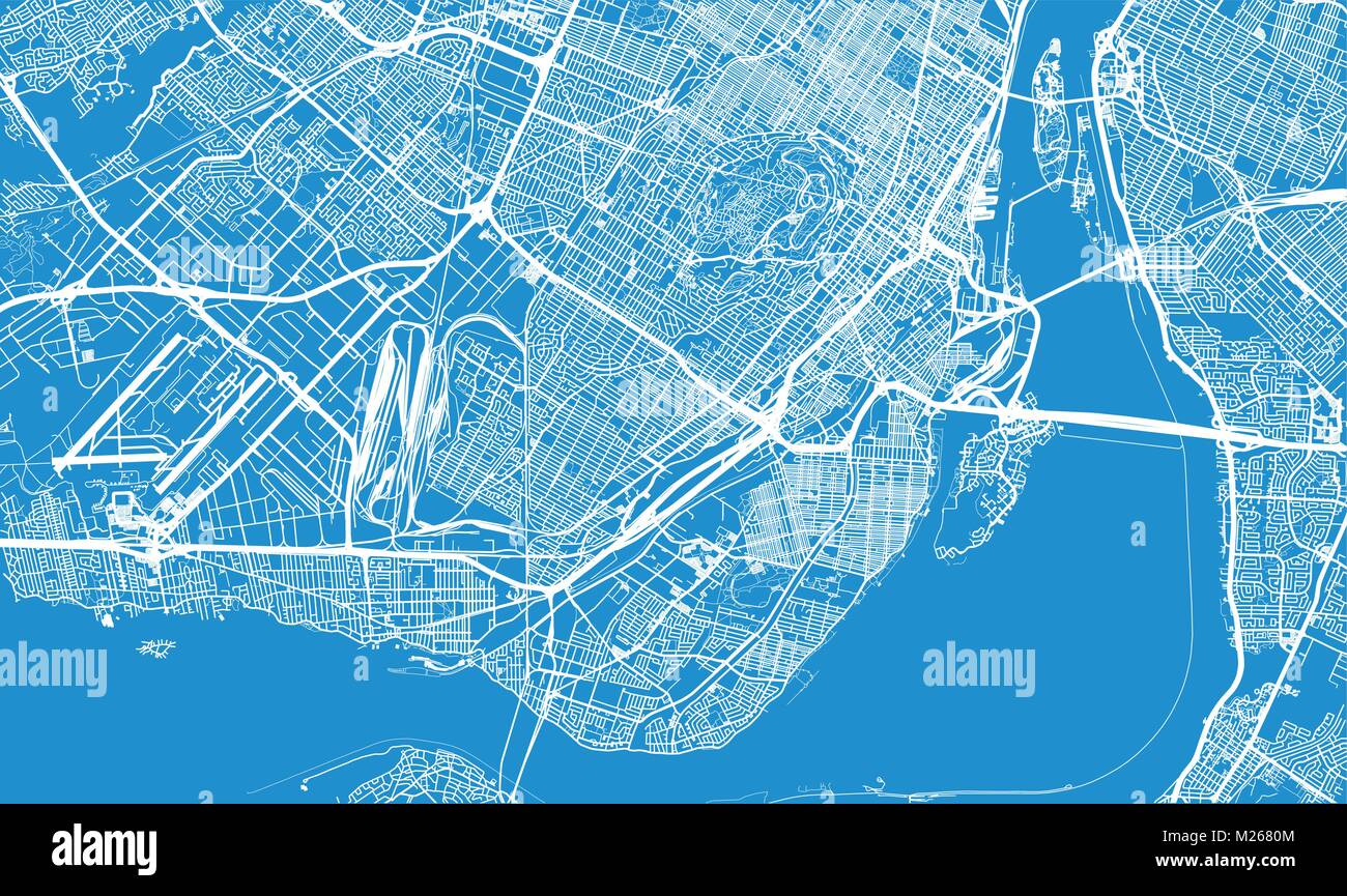 Urban vector city map of Montreal, Canada Stock Vector Image & Art - Alamy