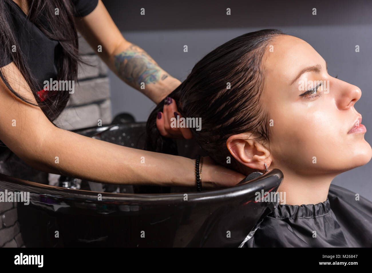 Water wet hair wash washed hi-res stock photography and images - Alamy