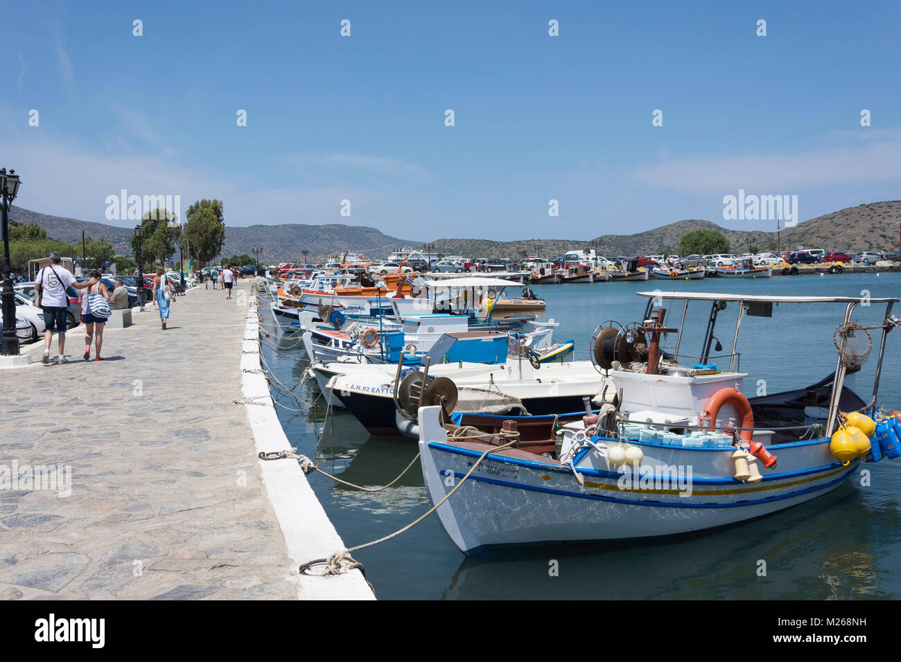 Fishing boats in harbour, Elounda, Lasithi Region, Crete (Kriti ...