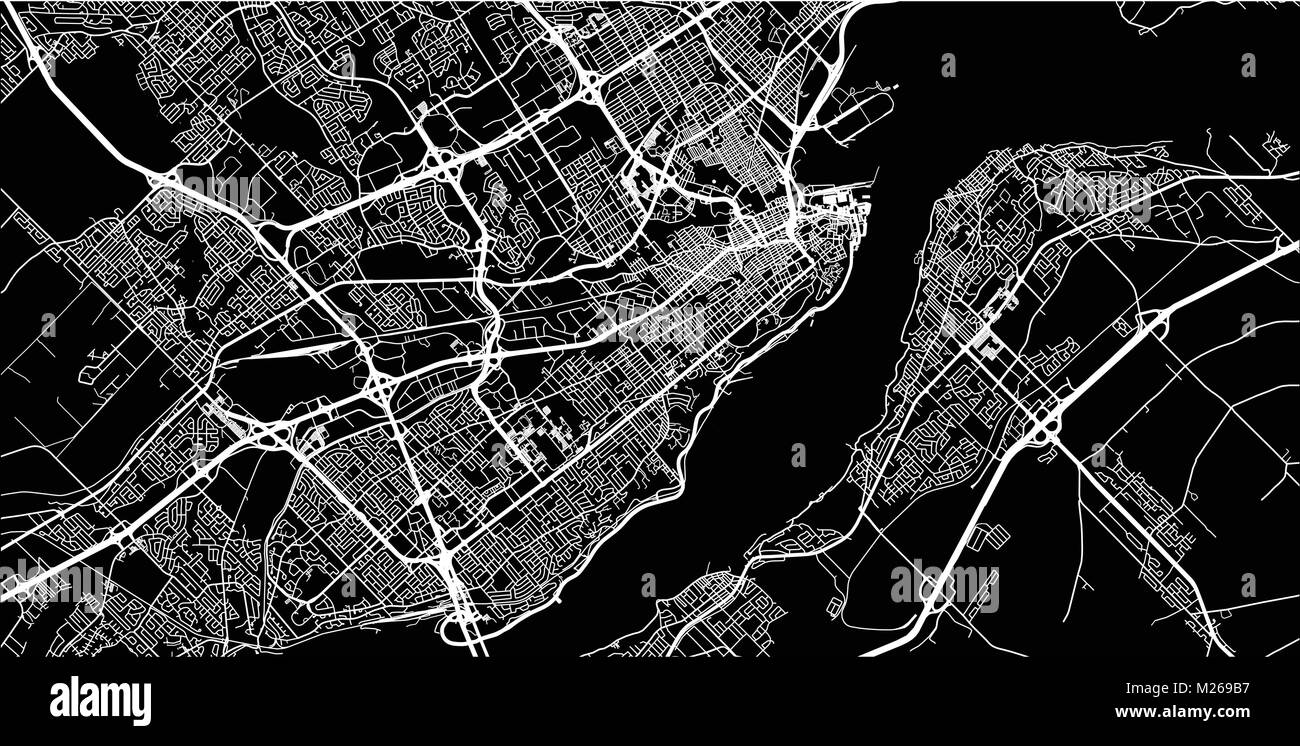 Urban vector city map of Quebec, Canada Stock Vector Image & Art - Alamy