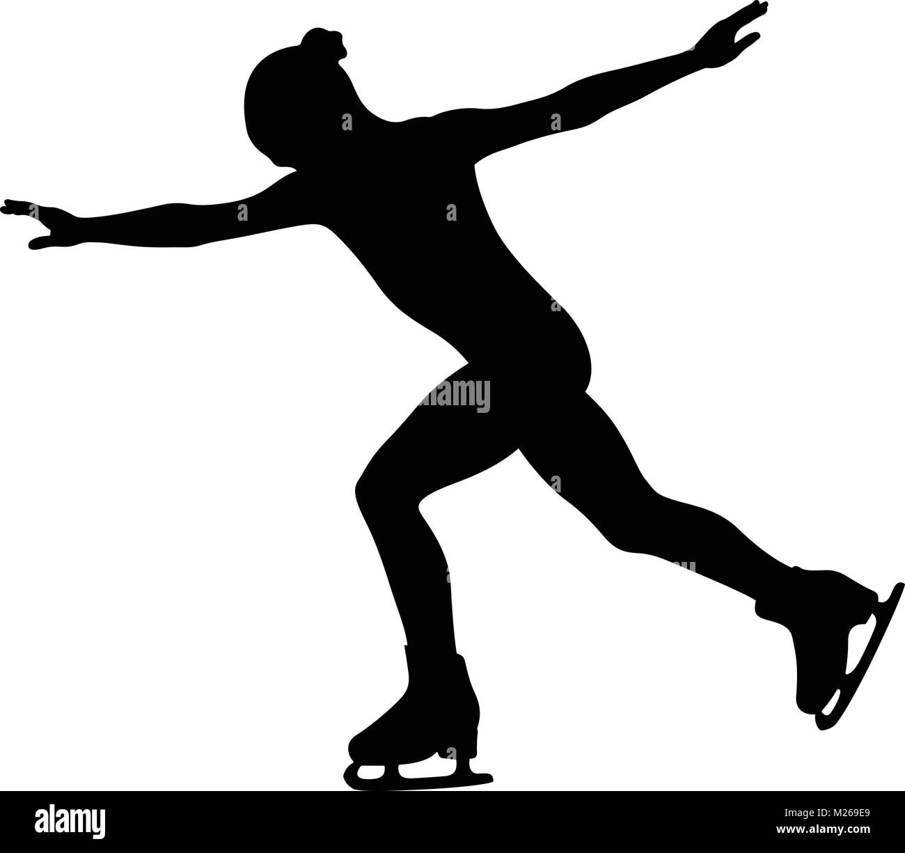 figure skating woman skater junior ice dancing Stock Vector Image & Art ...