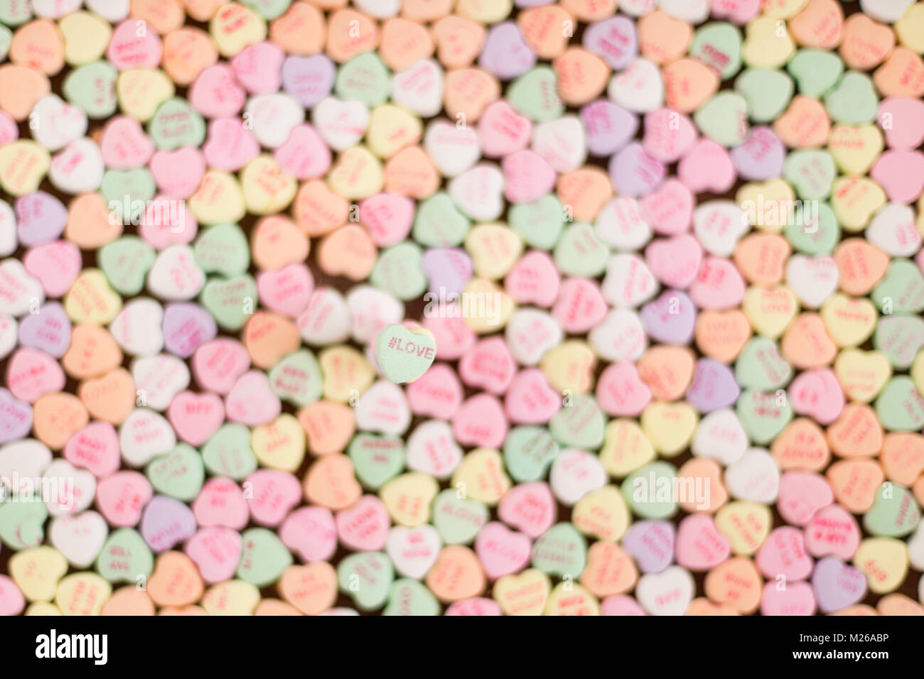 Valentine conversation hearts candy hi-res stock photography and images ...