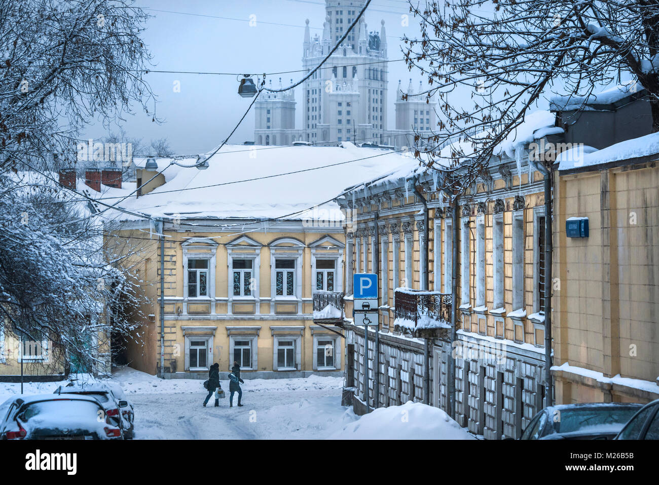 February 4, 2018. - Russia, Moscow. - The heaviest snowfall of the ...