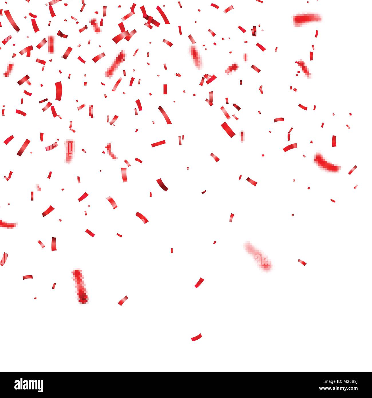 Christmas, Valentine s day red confetti on transparent background ...