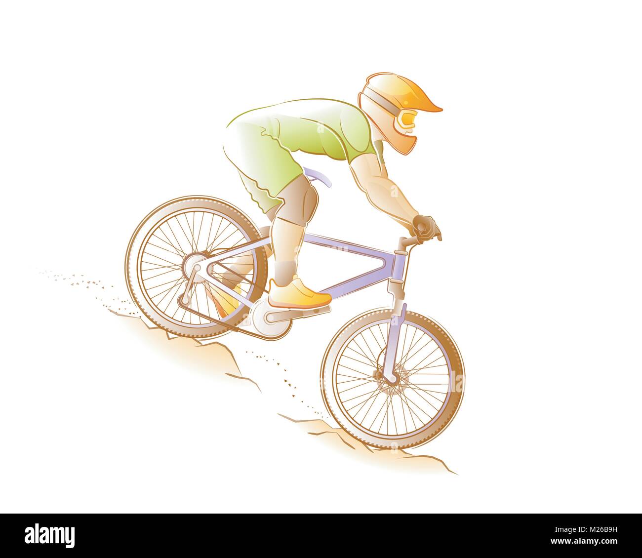 Mountain bike mtb biking Stock Vector Images - Alamy