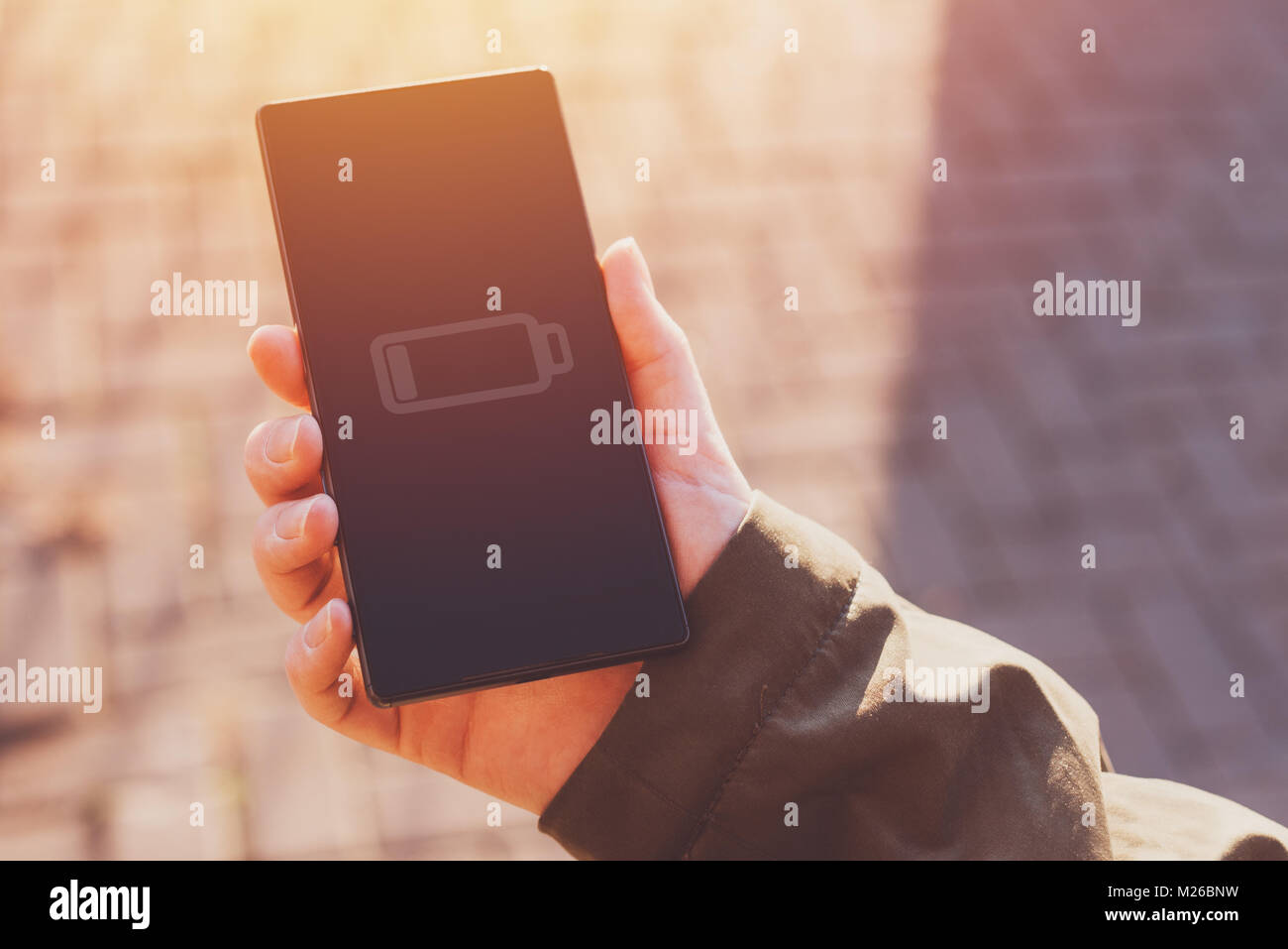 Battery low screen hi-res stock photography and images - Alamy