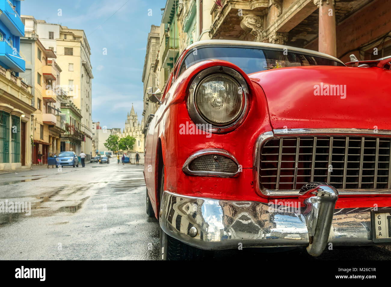 Old red car hi-res stock photography and images - Alamy