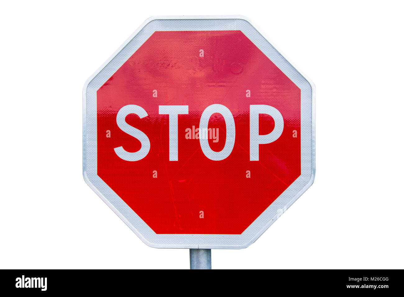 Stop sign photo isolated on white background Stock Photo - Alamy