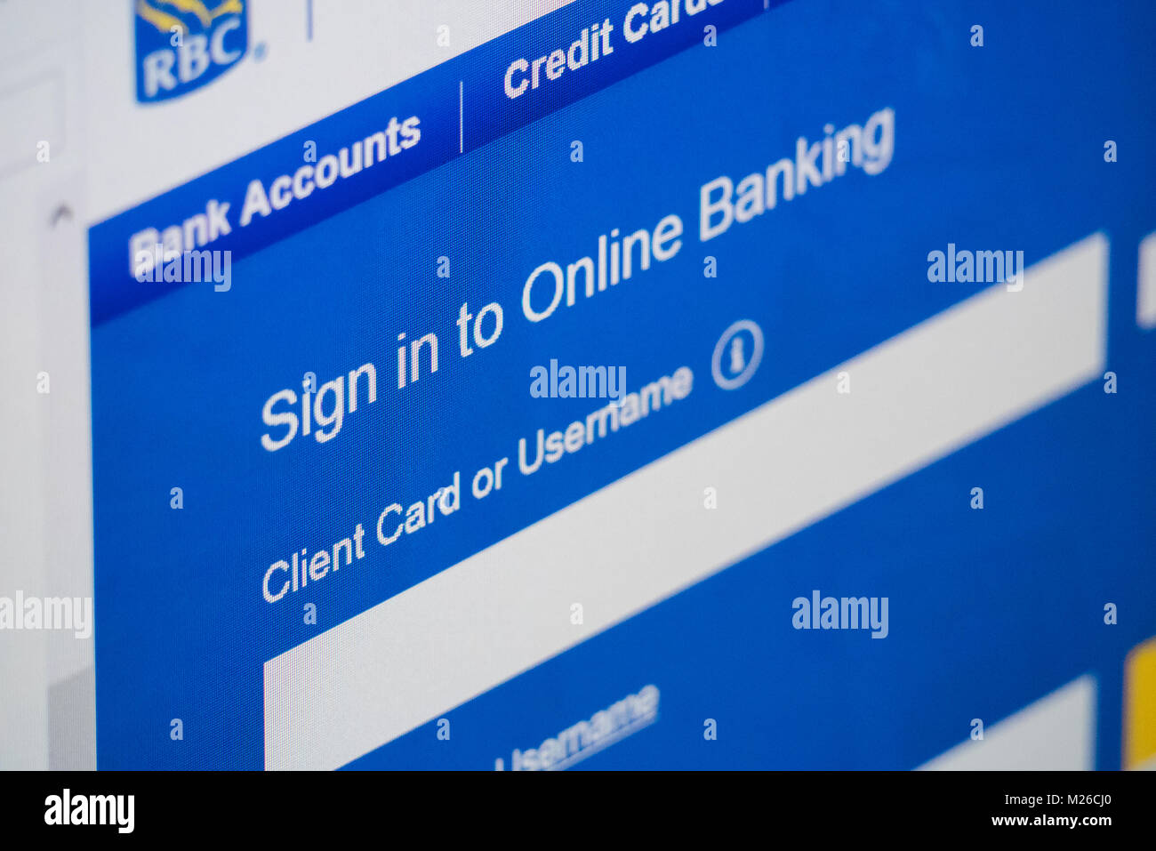 sign in page for online banking Stock Photo - Alamy