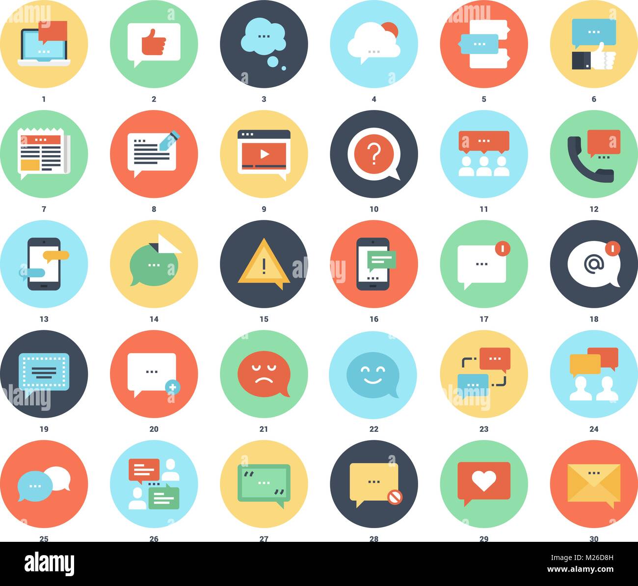 Message Bubbles Icons Stock Vector Image And Art Alamy