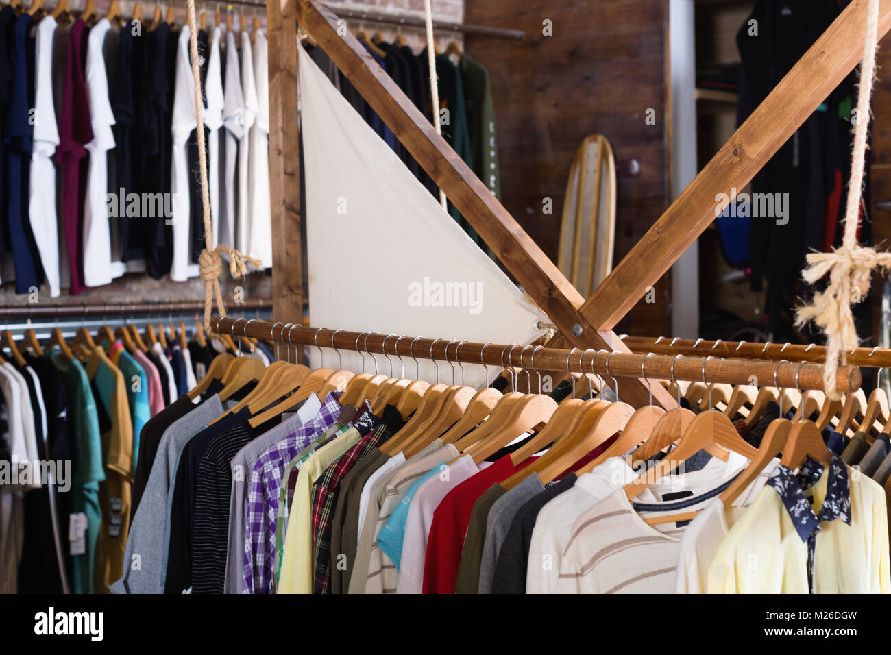 Different assortment of colorful fashionable beautiful clothing in the ...