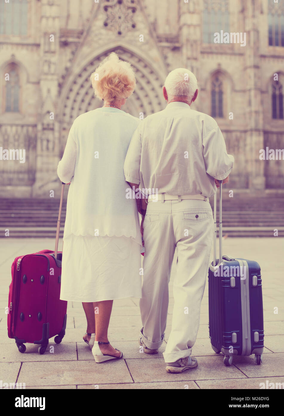 Back view family strolling hi-res stock photography and images - Alamy