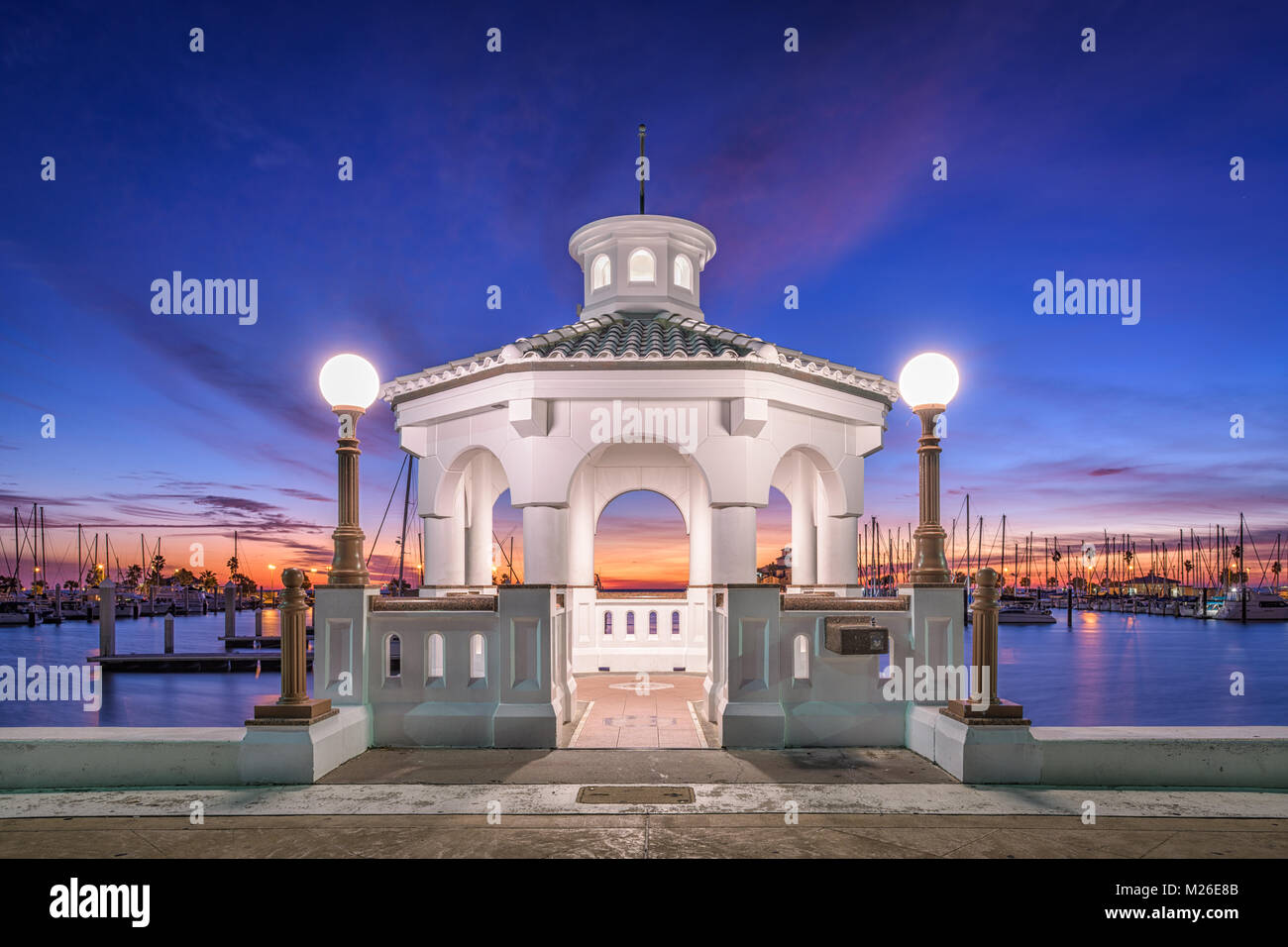 Corpus Christi, Texas, USA on the seawall at dawn Stock Photo - Alamy