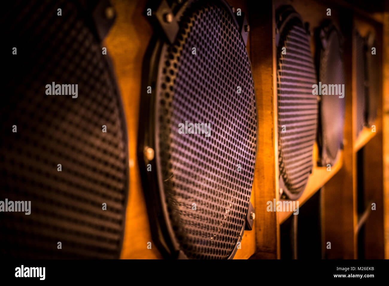 sound system speakers at a rave Stock Photo - Alamy