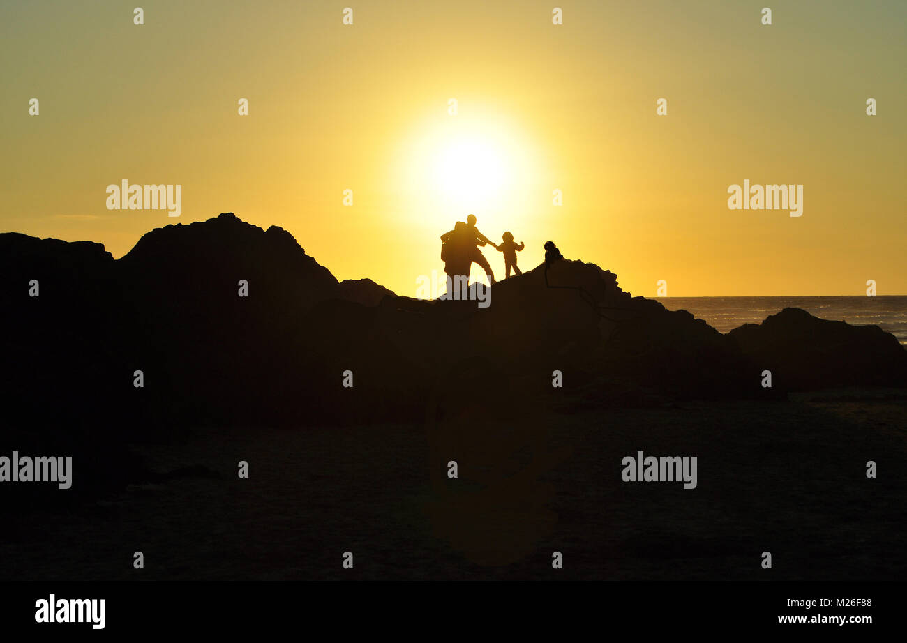 Chapel rock on perranporth beach hi-res stock photography and images ...