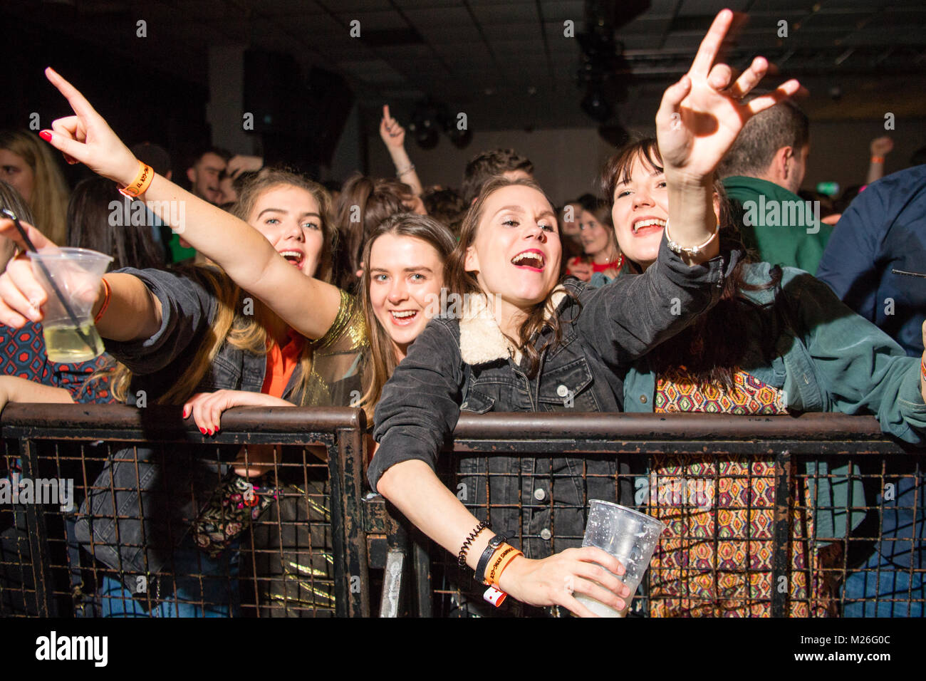 Education in the UK: Welsh University college female students partying ...