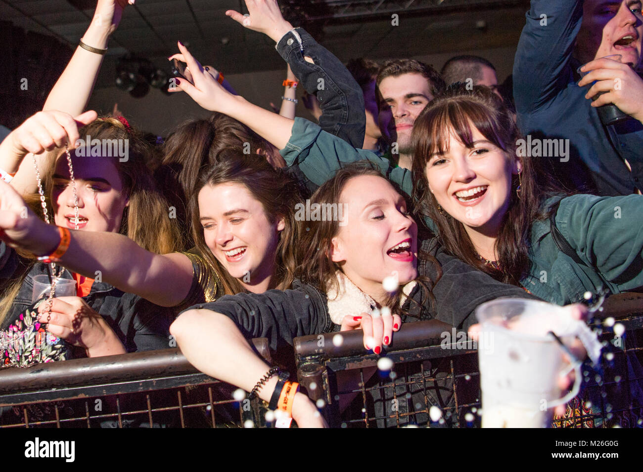 Education in the UK: Welsh University college female students partying ...