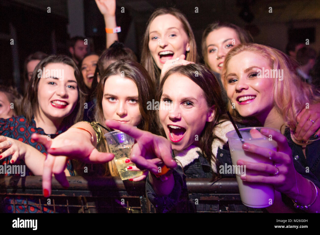 Education in the UK: Welsh University college female students partying ...