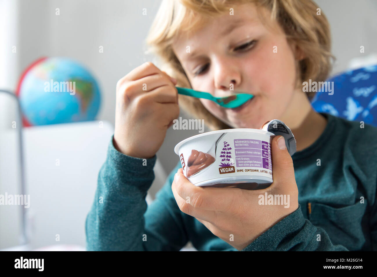 Finished eating pudding hi-res stock photography and images - Alamy