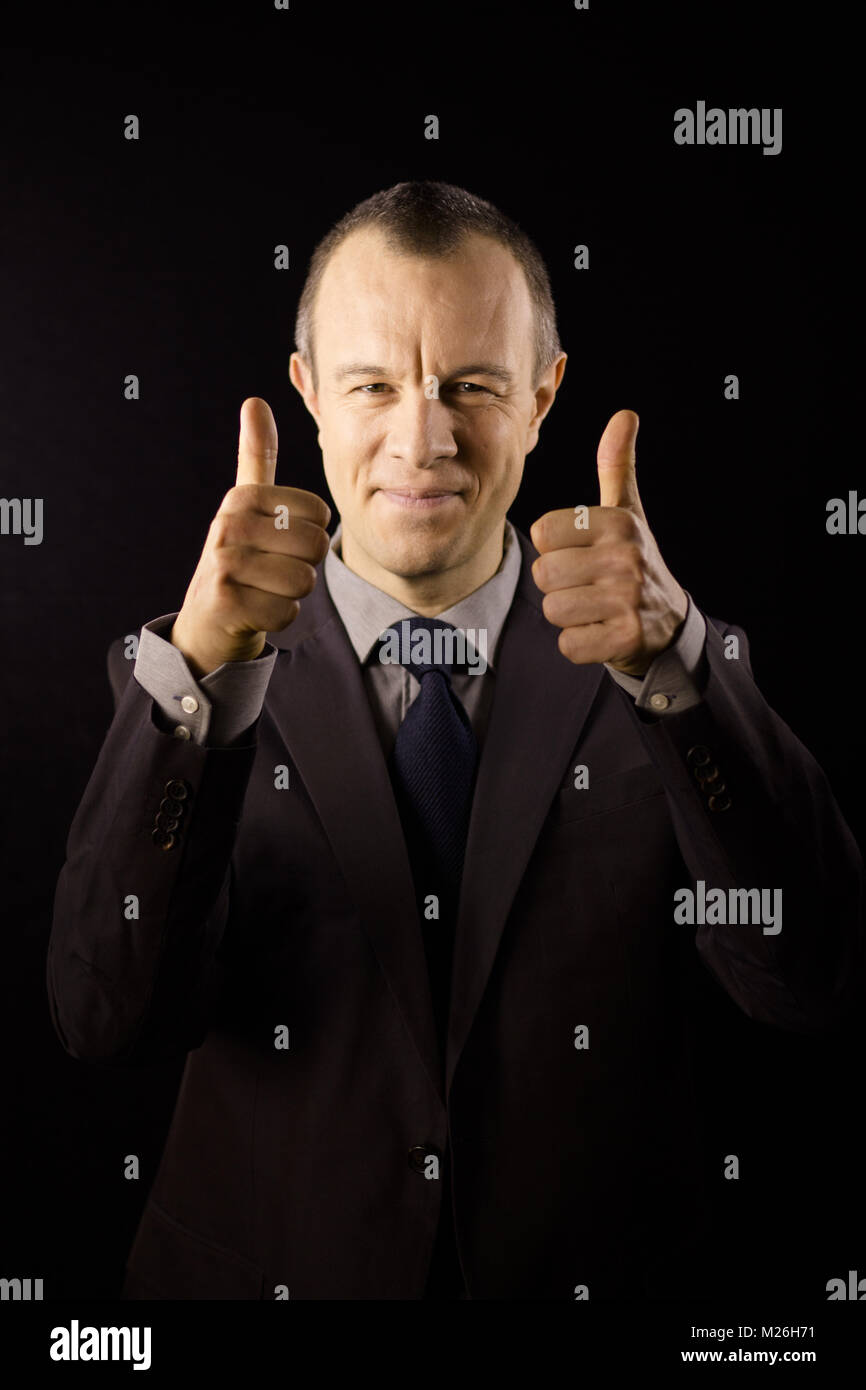 Businessman in suit and tie Stock Photo - Alamy