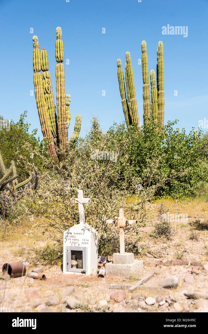 A road side shrine signifying a death; usually a car accident Stock ...
