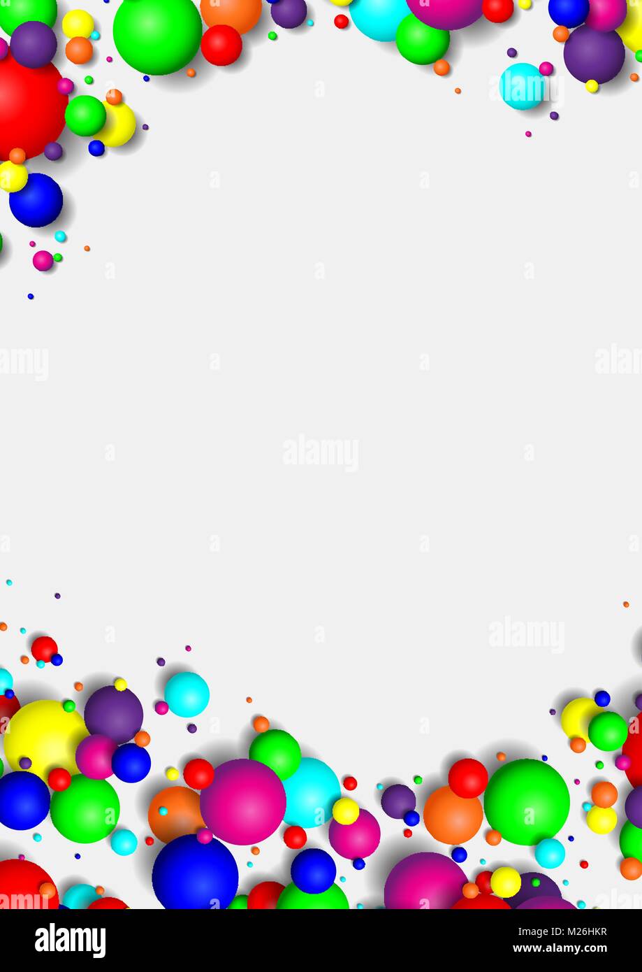 Colorful Glossy Balls Background. Falling Spheres. Abstract Candies ...