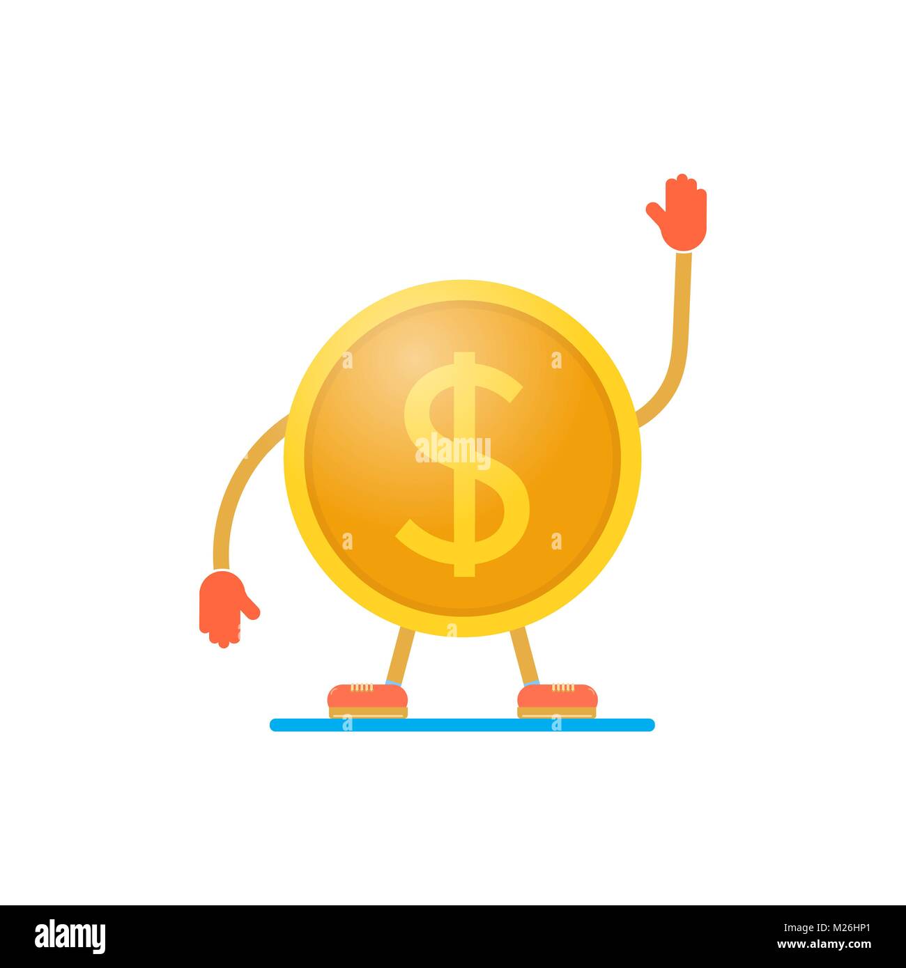Coin dollar winner on a white background. Win in business. Vector ...