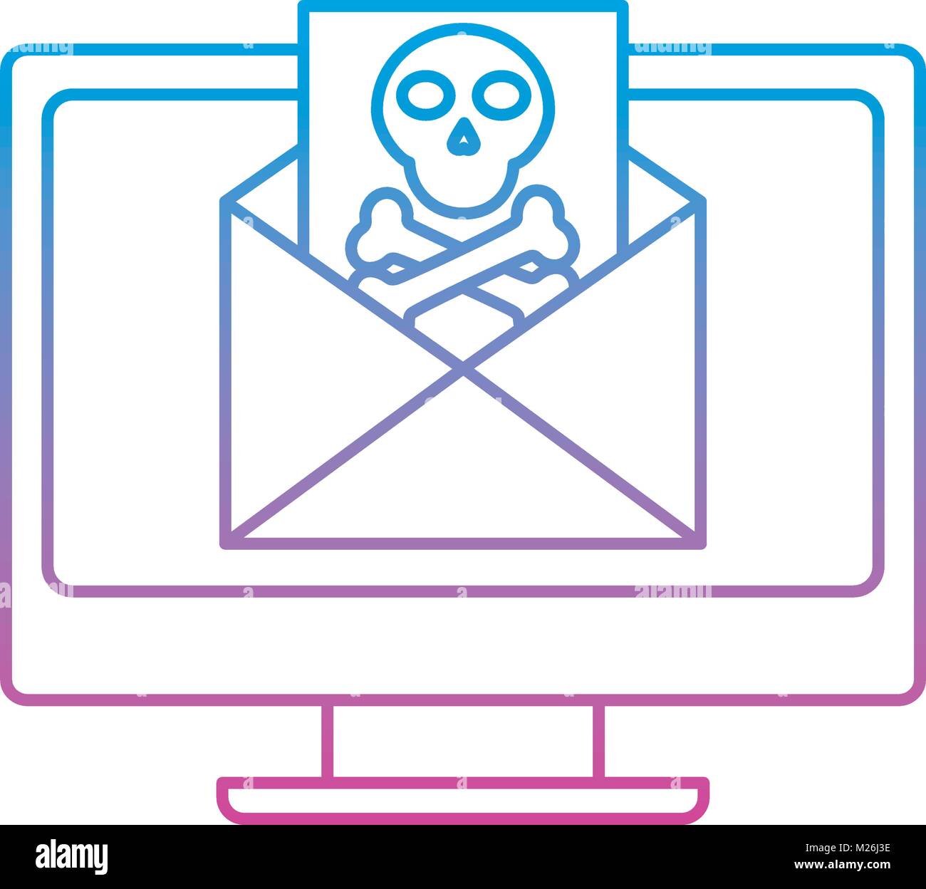 computer monitor email message virus Stock Vector Image & Art - Alamy
