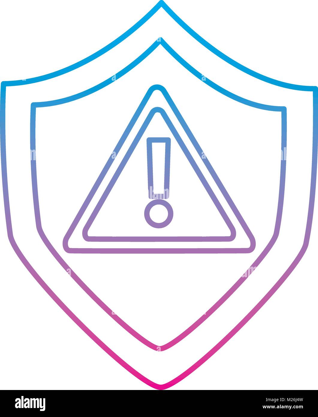 shield protection safety warning cyber concept Stock Vector Image & Art ...