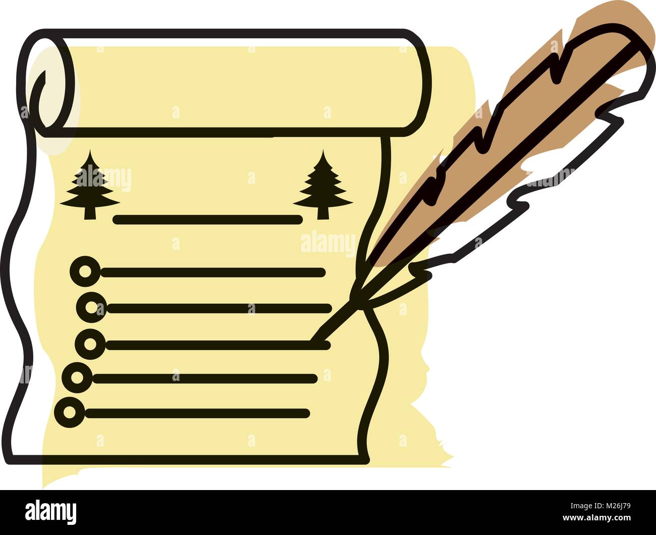 Old paper scroll icon Stock Vector Image & Art - Alamy