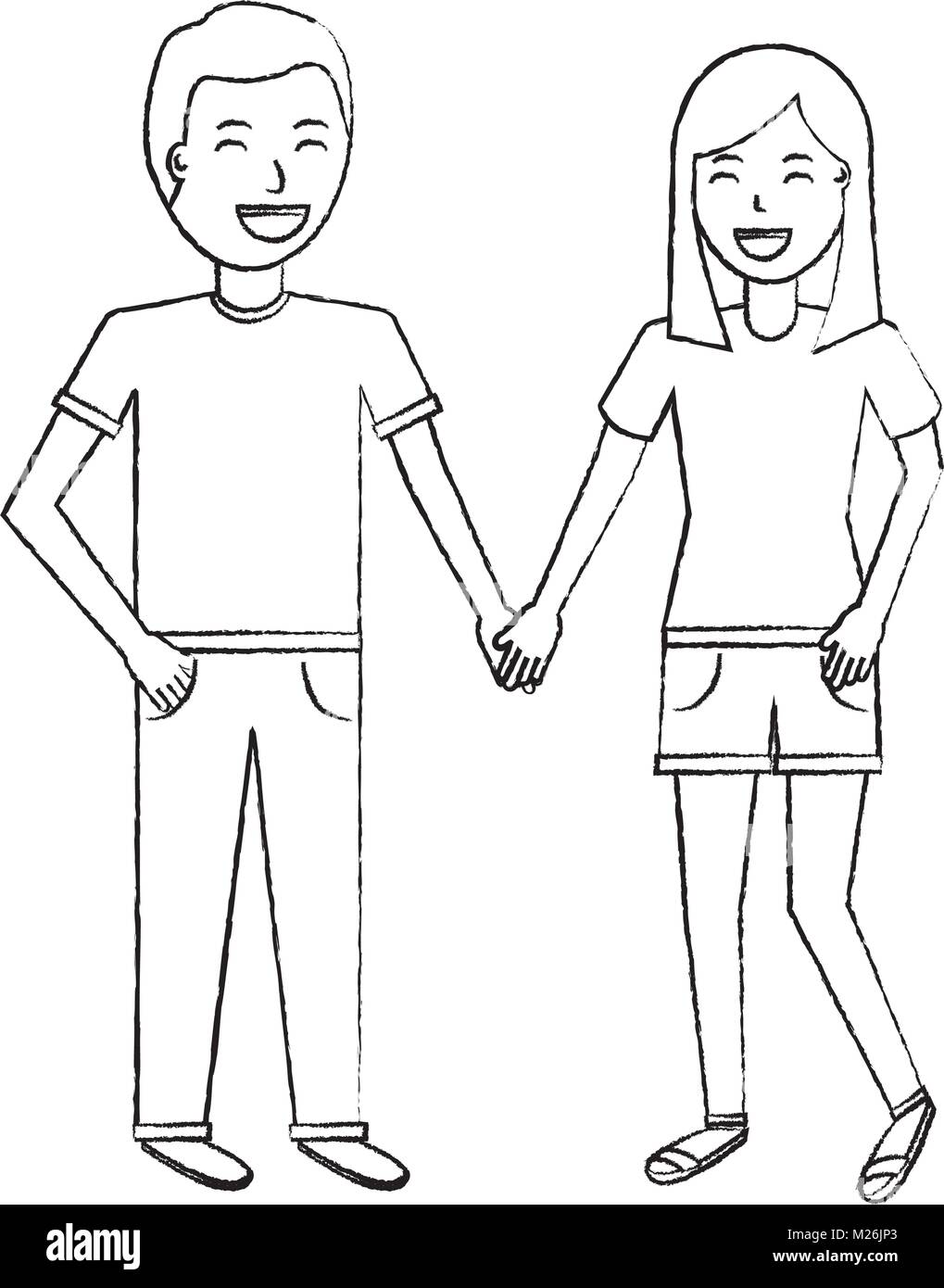 Sketch Couple Kiss Stock Photos & Sketch Couple Kiss Stock Images - Alamy
