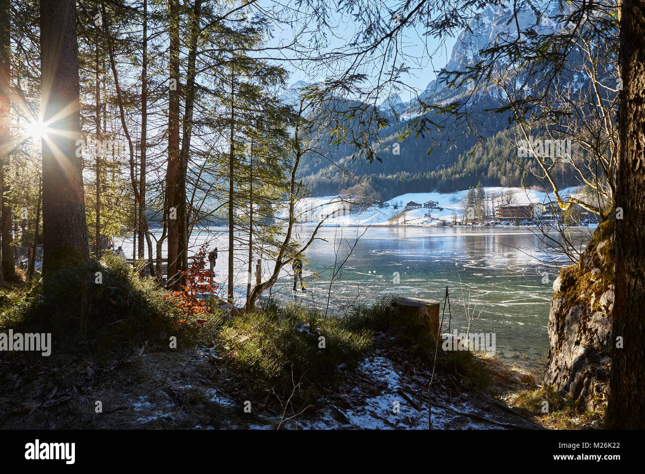 Hintersee bei Ramsau im Winter Stock Photo - Alamy