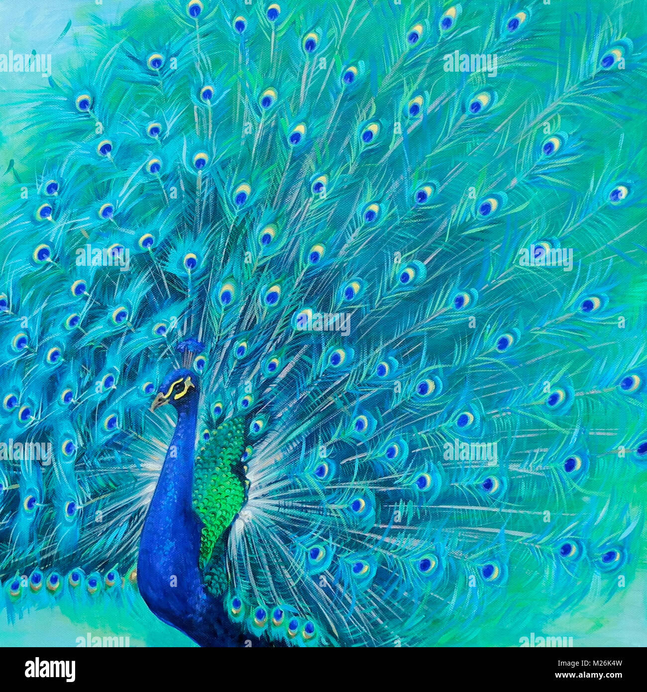 Peacock Tail Painting