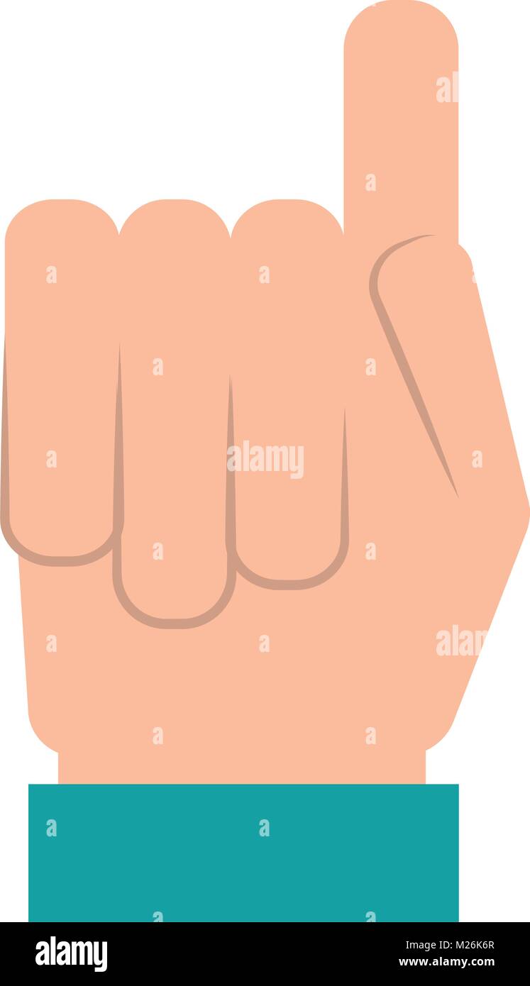 Raised index finger pointing up Stock Vector Images - Alamy