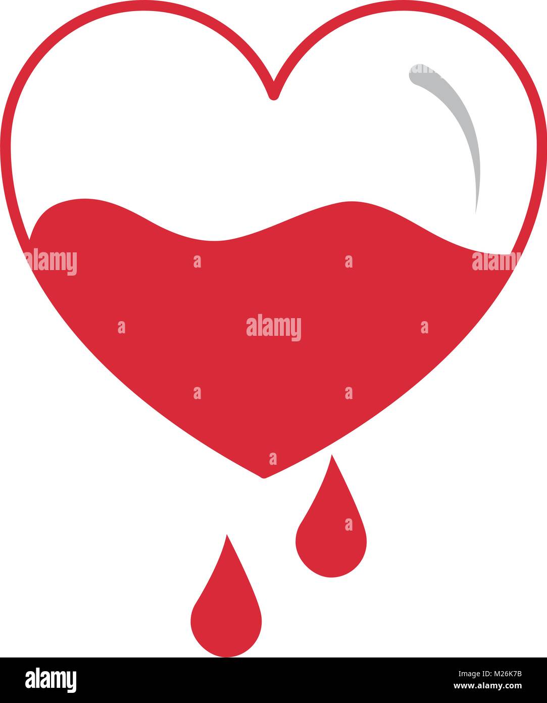 red heart blood drops falling prevention care Stock Vector Image & Art ...